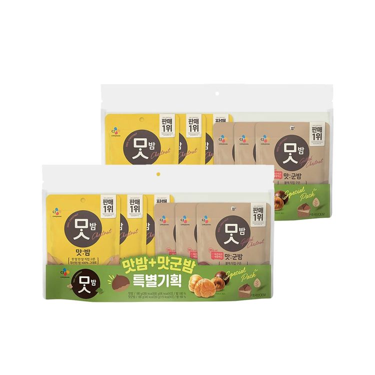 Cj 맛밤 번들맛밤 3개맛군밤 3개 X2개 홈플러스 택배배송