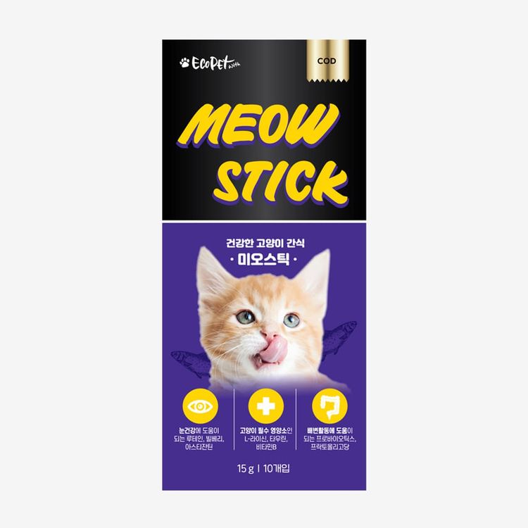 에코펫위드 고양이 국내산 츄르 간식 대구맛 15g 10개입 홈플러스 택배배송