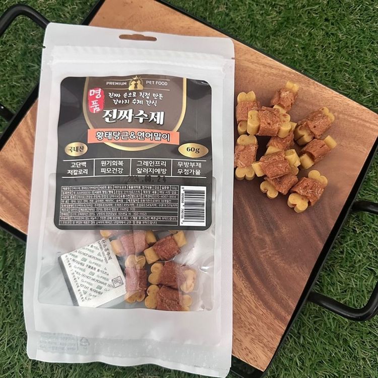 킹스틱코퍼레이션 킹스틱 명품진짜수제 황태당근 연어말이 60g 홈플러스 택배배송