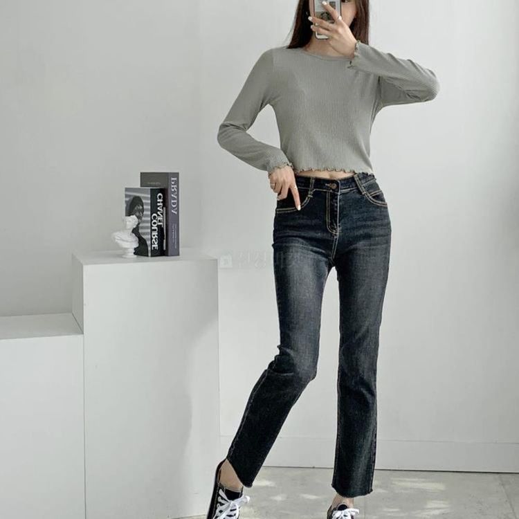 여자 스트레이트진 스판 일자 톤다운 청바지 홈플러스 택배배송