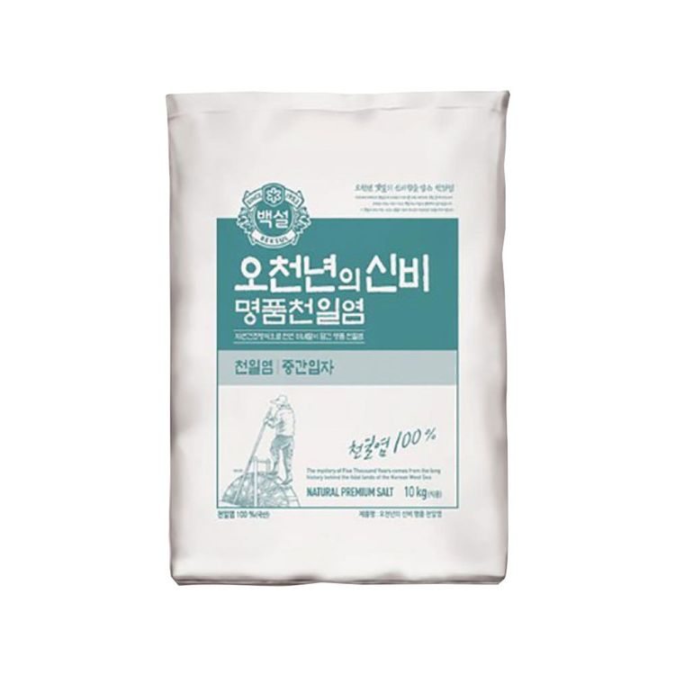 제조일자 20230511 백설 천일염 오천년의 신비 중간입자 소금 10kg X1개 홈플러스 택배배송
