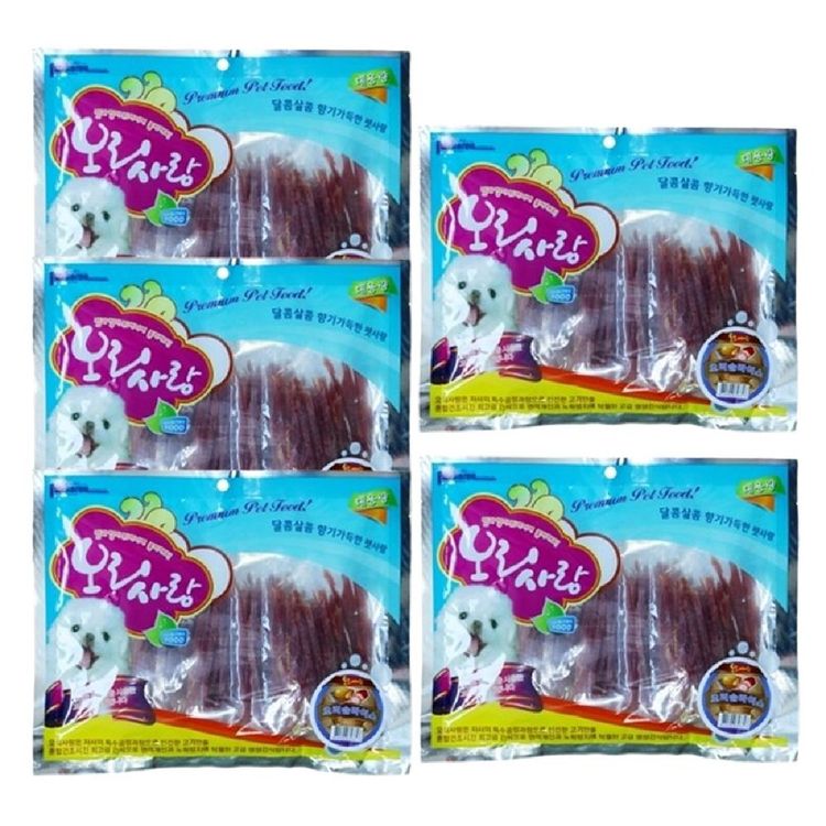 강아지 오리슬라이스 400g 5p 애견 영양 육포 간식 홈플러스 택배배송