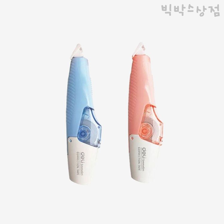 Deli 델리 마카롱 펜타입 수정테이프 1p 랜덤 5mmx6m 수정화이트 수정용품 사무용 홈플러스 택배배송