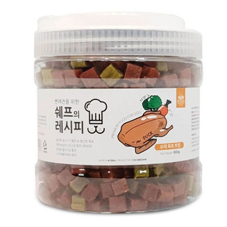 강아지 칭찬 노견 영양간식 훈련용 오리고기트릿800g 홈플러스 택배배송