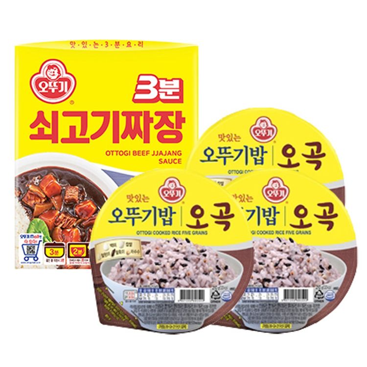 오뚜기밥 오곡 210gX3개 + 오뚜기 3분쇠고기짜장 200g | 홈플러스 택배배송