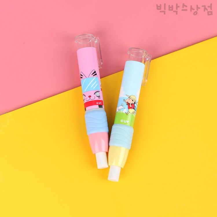 짱구는 못말려 짱구 샤프식 지우개 1개 랜덤 노크식 노크형 문구 팬시 학용품 입학 단체선물 홈플러스 택배배송