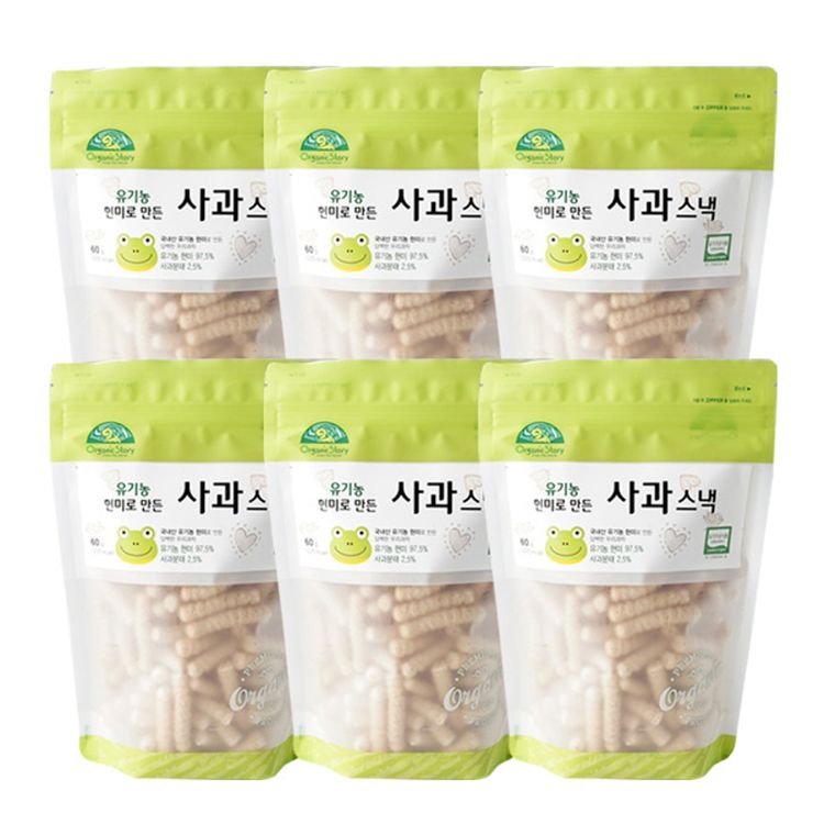 오가닉스토리 51유기농 현미로 만든 담백한 사과스낵 총6종 홈플러스 택배배송