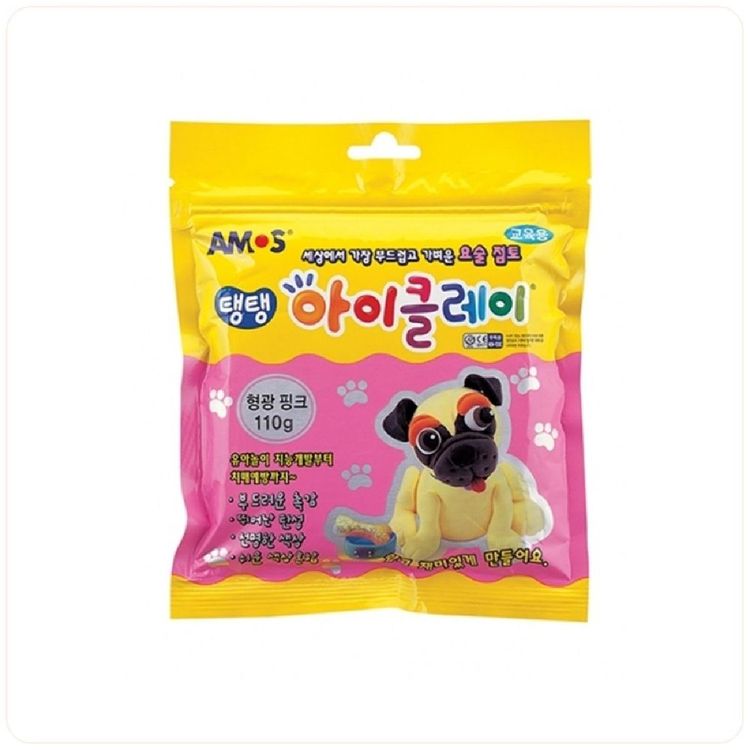 아모스 탱탱아이클레이 110g 형광분홍 1개 홈플러스 택배배송