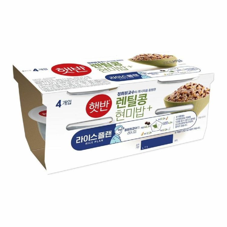 CJ 햇반 라이스플랜 렌틸콩 현미밥 190G*4 | 홈플러스