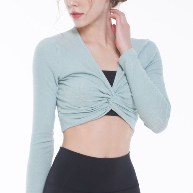 러블리 꼬임 크로스탑 민트 1p 요가복 긴팔 티셔츠 홈플러스 택배배송