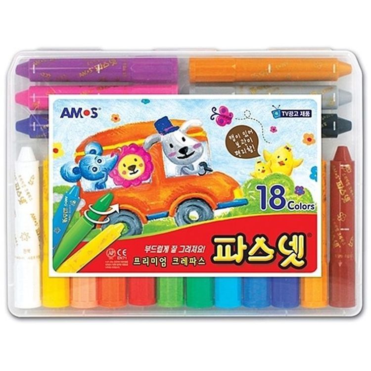 파스넷 크레파스 18색 손에 묻지않는 준비물 크레용 홈플러스 택배배송