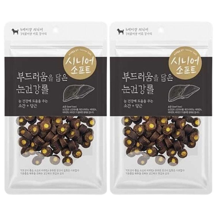 퍼피아이 노령견 간식 눈건강롤 100g 2p 반려견 소프트 스낵 홈플러스 택배배송