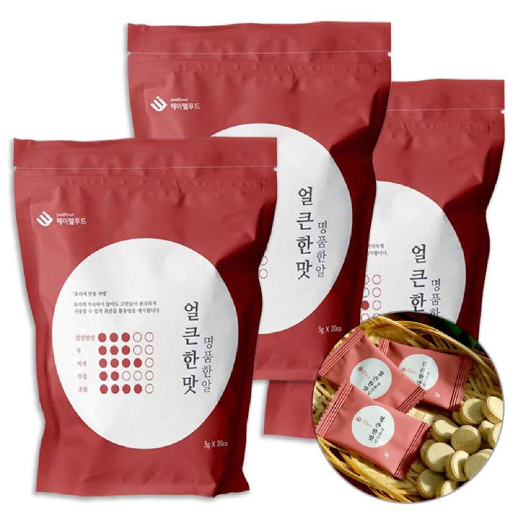 명품한알 천연 조미료 코인 고체 육수 얼큰한맛 60알 홈플러스 택배배송
