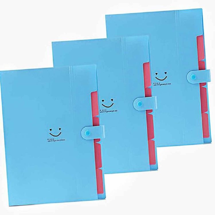 도큐먼트 스마일 블루 파일 5칸 3p세트 서류 파우치 홈플러스 택배배송