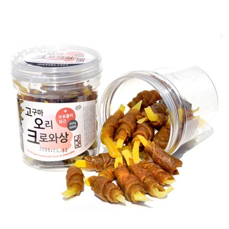 강아지육포간식 강아지 크로와상 고구마 오리 200g 반려견 수제간식 홈플러스 택배배송