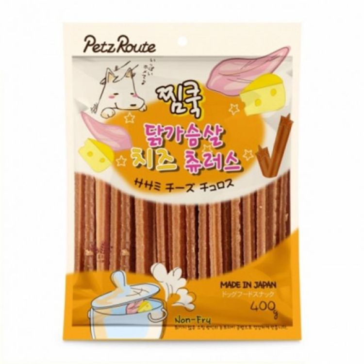 펫츠루트 강아지 간식 찜쿡 닭가슴살 치즈 츄러스 400g 홈플러스 택배배송