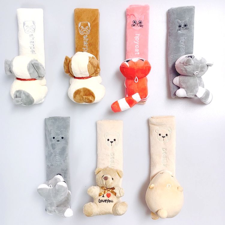 오토크루 카시트인형 쥬니어 안전벨트 가드 쿠션 인형 고양이레드 홈플러스 택배배송
