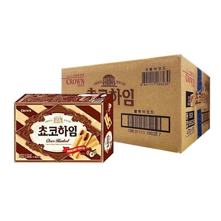 더반 크라운제과 쵸코하임142g X 20곽1박스 홈플러스 택배배송