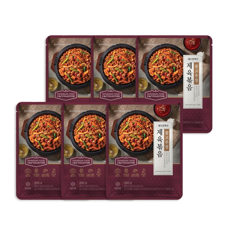 쉐프컬렉션 꿀고추장제육 국내산 냉동 200g X 6팩 홈플러스 택배배송