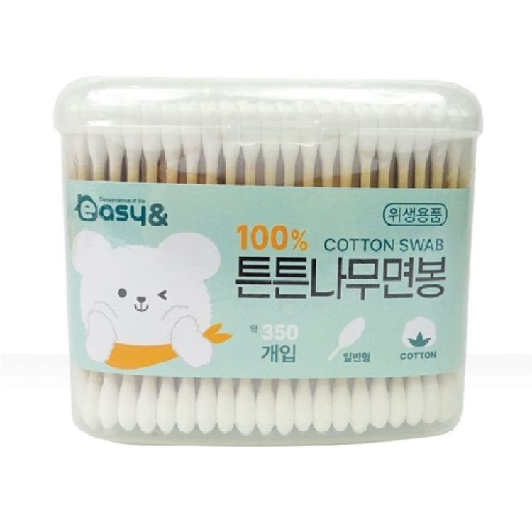 튼튼나무면봉 원터치면봉 350개입 원통케이스 홈플러스 택배배송