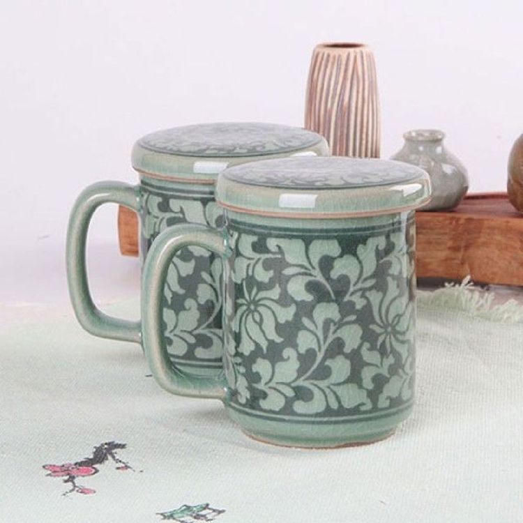 청자 N8241041b37 흑당초 머그다기세트 2인구성 300ml 홈플러스 택배배송