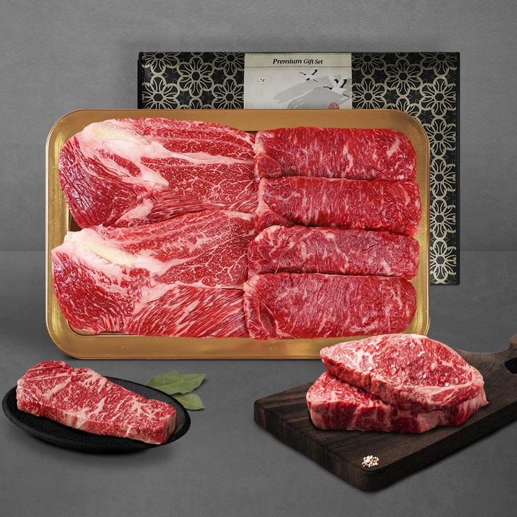 농협안심한우 암소퀸 1등급 채반선물세트 2호 1kg 등심500g채끝 500g 홈플러스 판매자택배