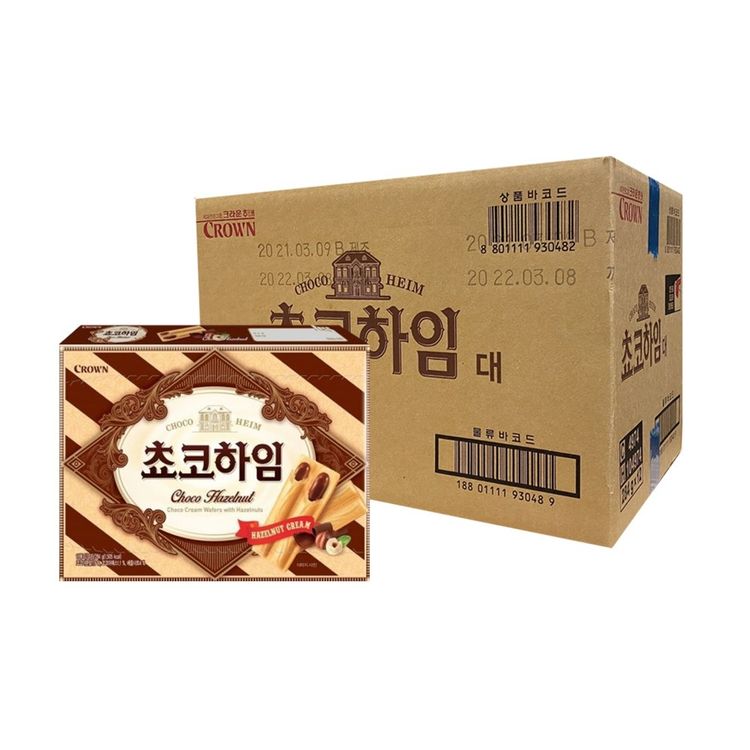 더반 크라운제과 쵸코하임 284g X 12입1박스 홈플러스 택배배송