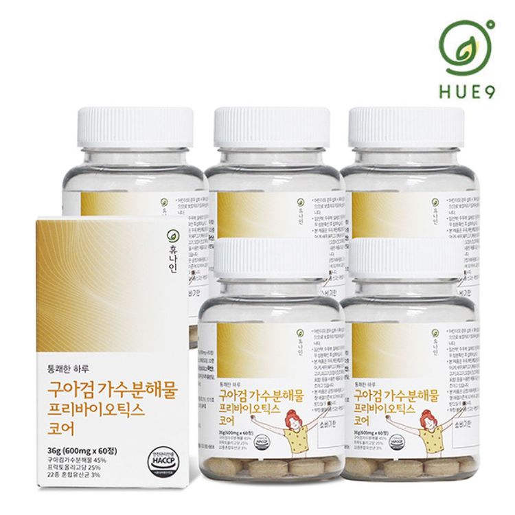 휴나인 통쾌한 하루 구아검 가수분해물 프리바이오틱스 코어 5박스박스당 600mg X 60 홈플러스 택배배송