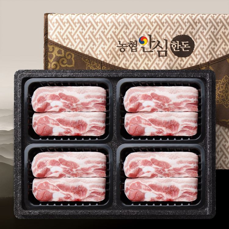 농협안심한돈 냉장 프리미엄 한돈 선물세트 2kg 삼겹살 X 4 홈플러스 택배배송