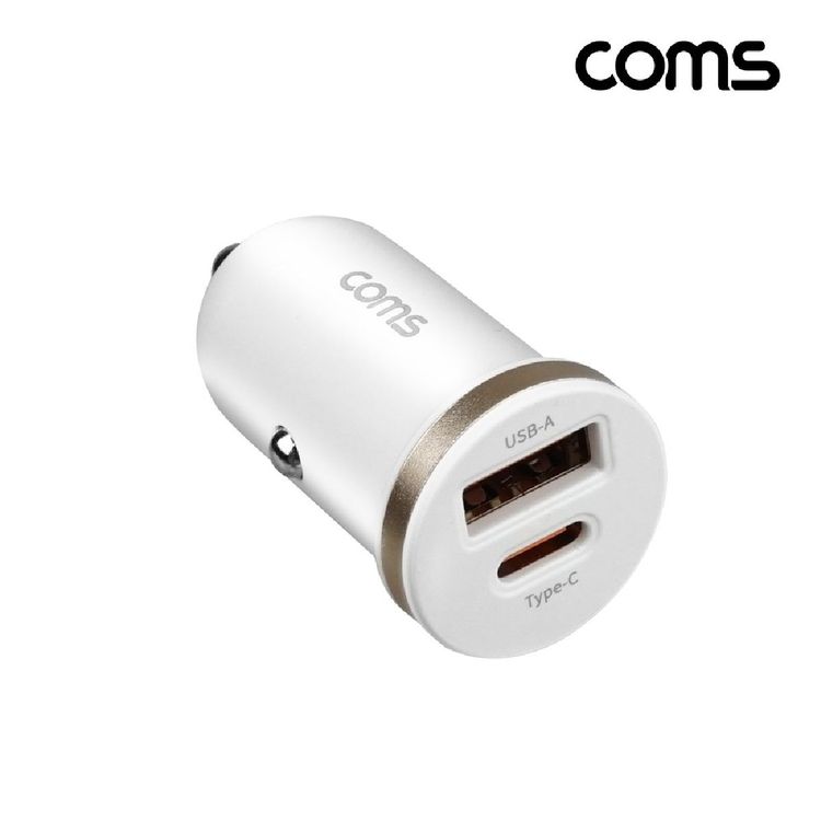 Coms 35w 차량용 시가 전원어댑터 Qc Pd 고속충전기 차량고속충전기 차량시거잭 차량 홈플러스 택배배송