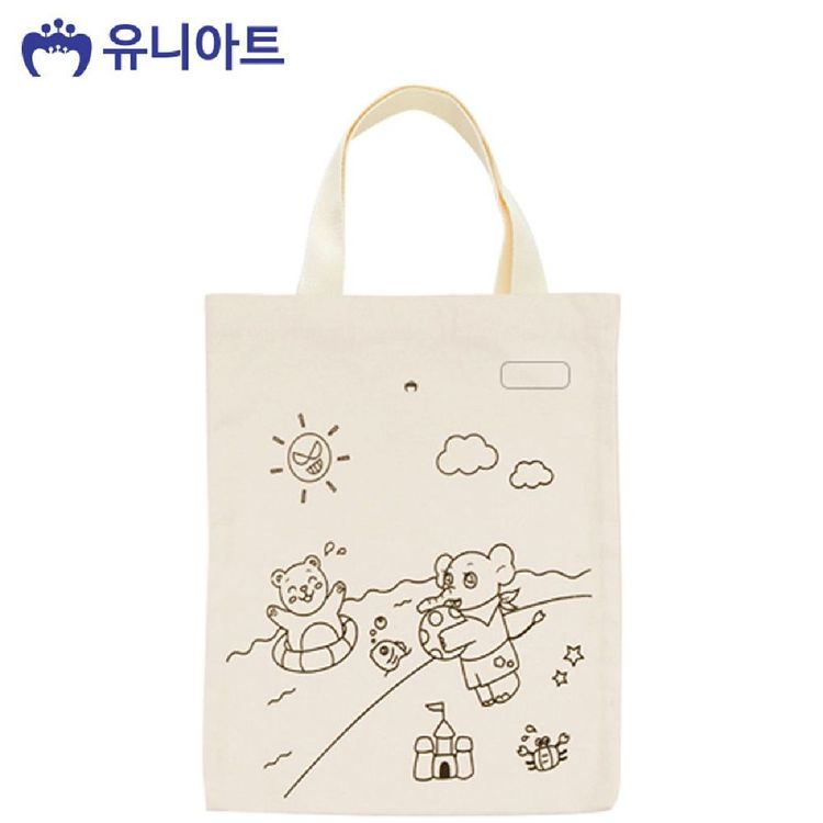 유니아트 천 캔버스 그림가방 No6 바다여행 홈플러스 택배배송