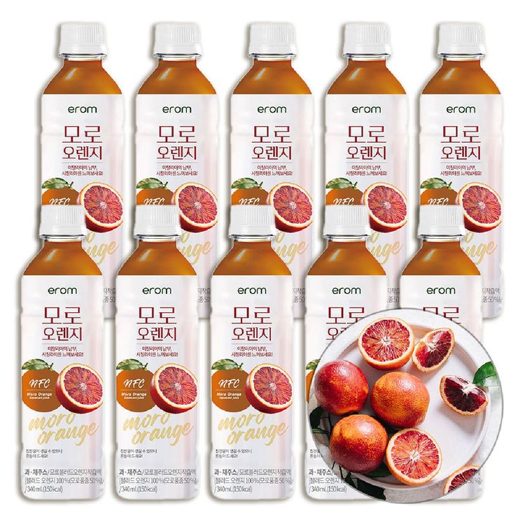 Erom Nfc 착즙 모로 블러드 오렌지 과채 주스 340ml 10개 홈플러스 택배배송
