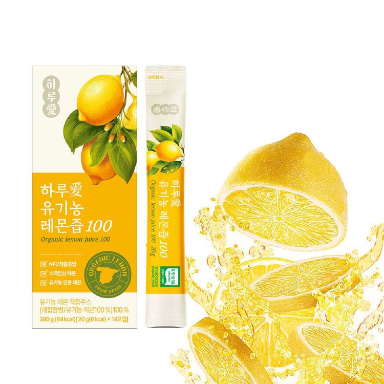 하루애 통레몬 Nfc착즙 유기농 레몬즙 100 20gx42포 3박스레몬주스 레몬착즙 액상 홈플러스 택배배송