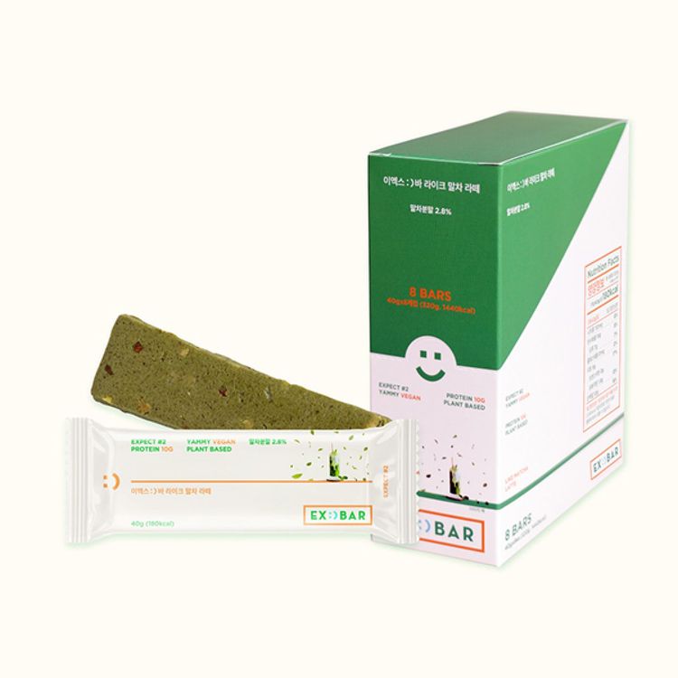 이엑스바 라이크 말차라떼 1박스40g X 8개 무설탕 단백질바 프로틴바 식사대용 홈플러스 택배배송