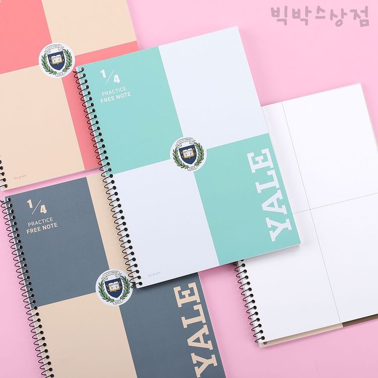 예일대 4분할 연습장 1p 랜덤 4칸 수학연습장 수학노트 메모 과목 필기 스프링노트 공책 홈플러스 택배배송