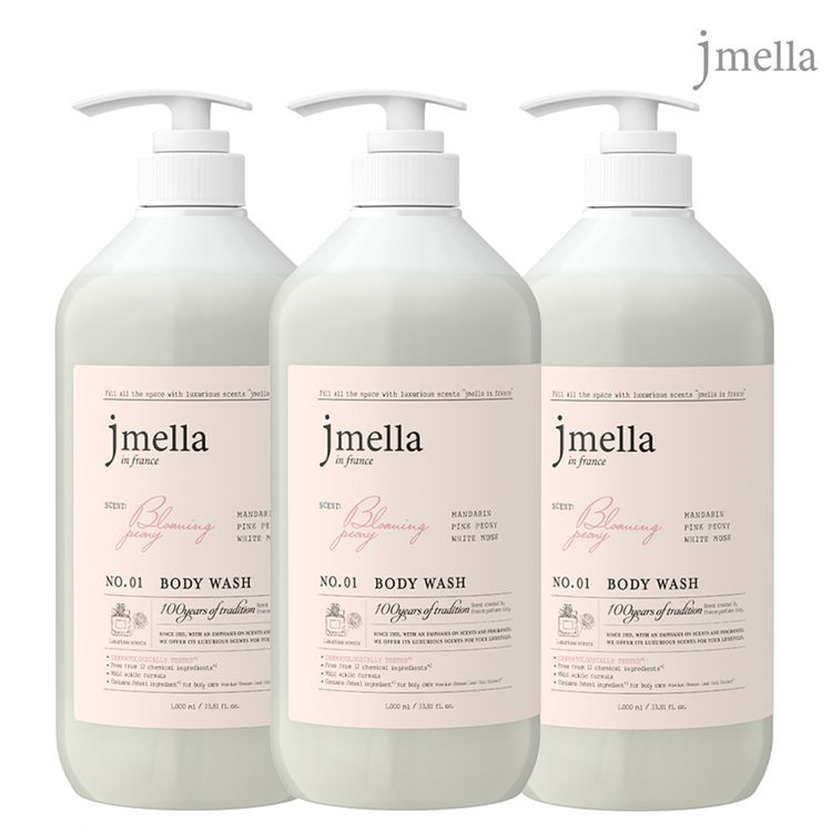 제이멜라 인 프랑스 블루밍 피오니 퍼퓸 바디워시 1000ml 3ea 홈플러스 택배배송