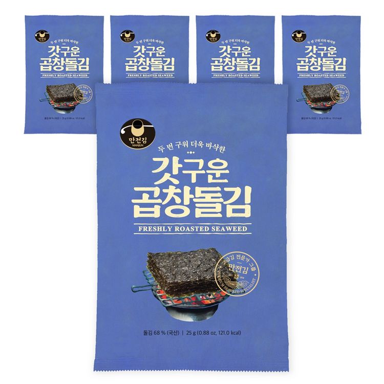 만전김 갓구운 곱창돌김 전장 25g X 5봉 홈플러스 택배배송