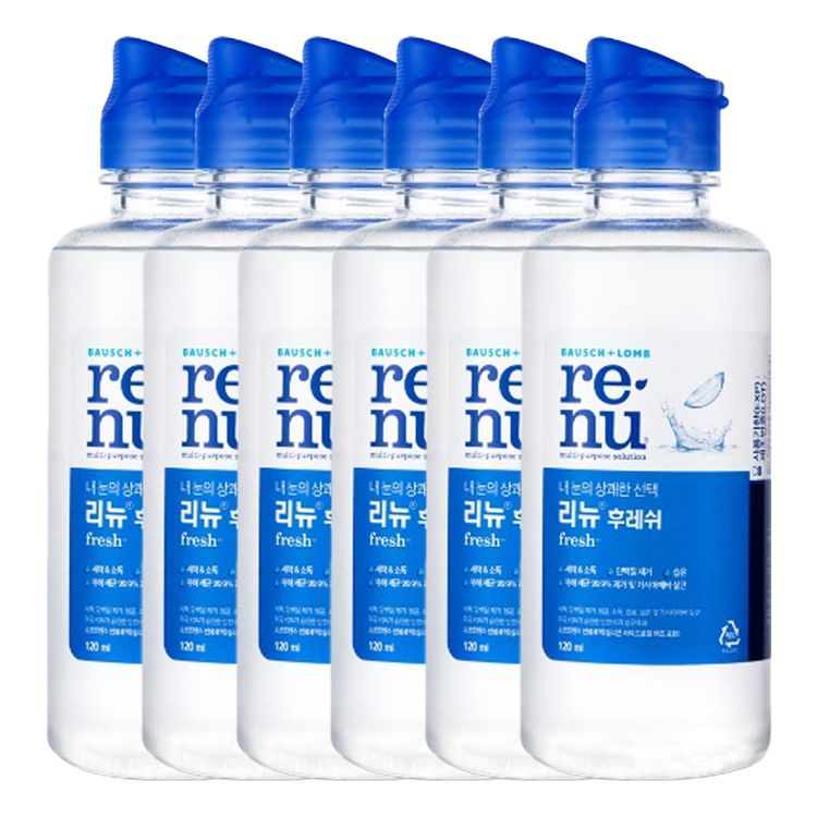바슈롬 리뉴 후레쉬 렌즈 세정액 120ml X 6개 홈플러스 택배배송
