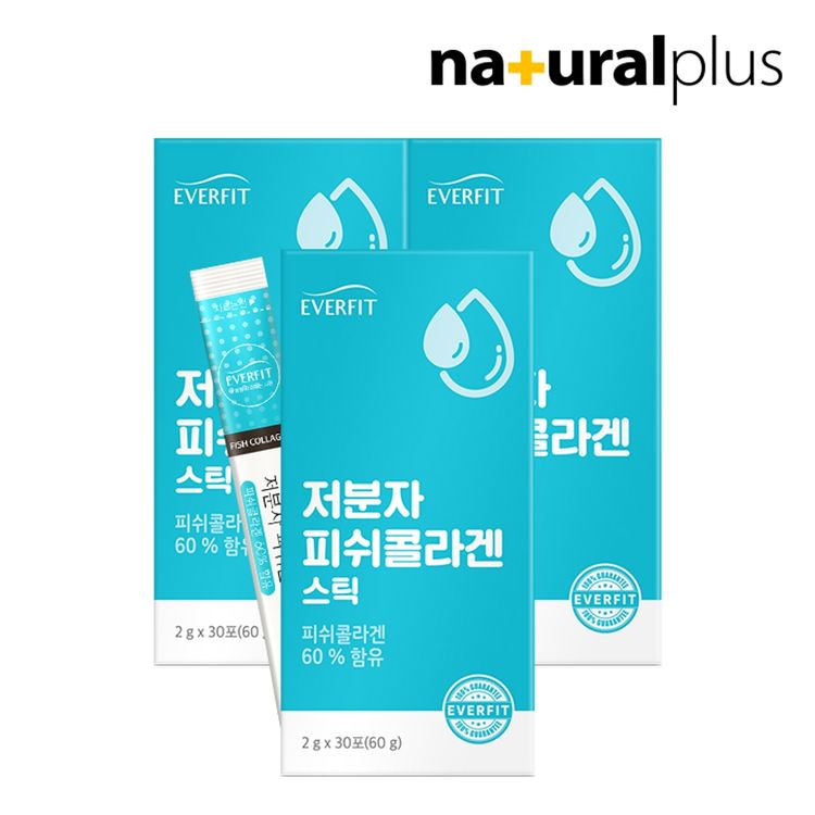 에버핏 어린 저분자 피쉬콜라겐 스틱 30포 3박스 비타민c 함유 홈플러스 택배배송