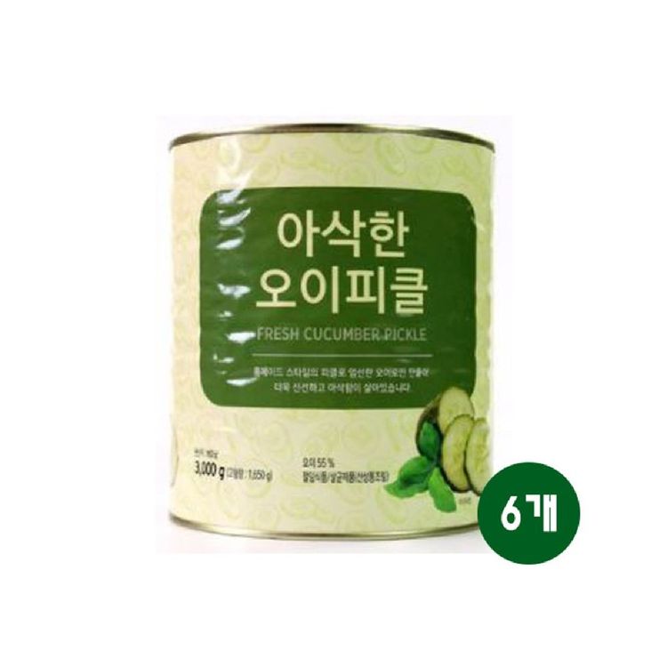 무료배송신세계아삭한오이피클3kg X 6개 피클 오이 오이피클 오이절임 절임피클 병절 홈플러스 택배배송