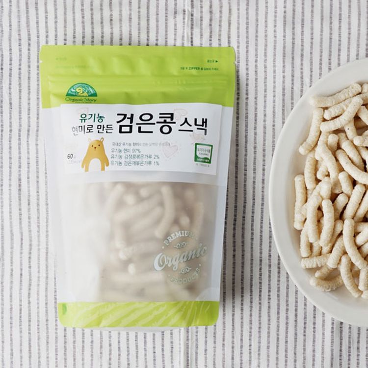 오가닉스토리 유기농 현미로 만든 담백한 검은콩스낵 홈플러스 택배배송