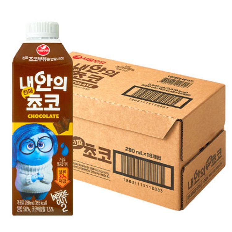 서울우유 내안의진짜 초코 280mlx18개 홈플러스 택배배송