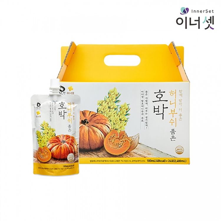 이너셋 허니부쉬 호박즙 100mlx24포x1박스 대량구성 국내산 과채주스 홈플러스 택배배송