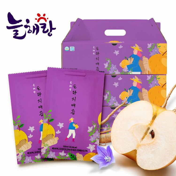 국내산 도라지 배로 만든 100 순수 착즙 도라지배즙 100ml 90포 홈플러스 택배배송