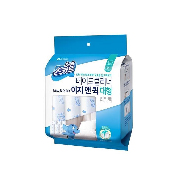 유한킴벌리 스카트 테이프클리너 이지앤퀵 대형 리필 8r 홈플러스