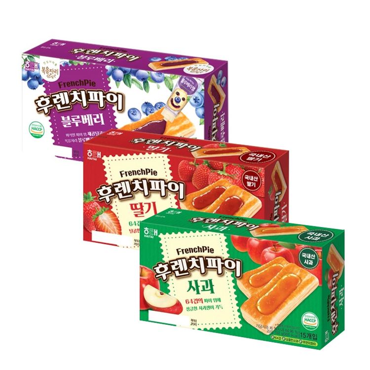 후렌치파이 192g 딸기사과블루베리 각1개 총3개 무료배송 홈플러스 택배배송