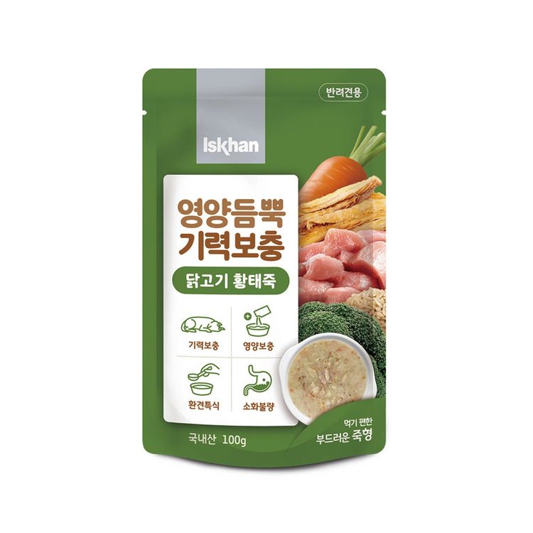이즈칸 독 영양듬뿍 기력보충 닭고기 황태죽 100g 홈플러스