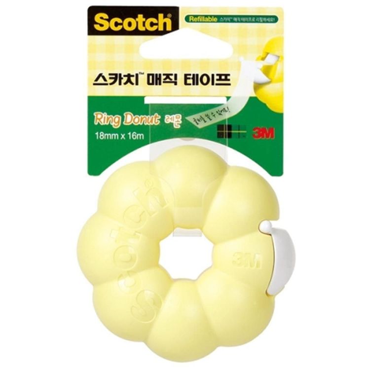 매직테이프 레몬 링도넛 디스펜서 문구 용품 홈플러스 택배배송