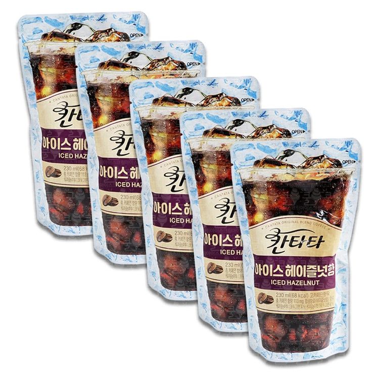 칸타타 아이스 헤이즐넛 아메리카노 230ml 5개 홈플러스 택배배송