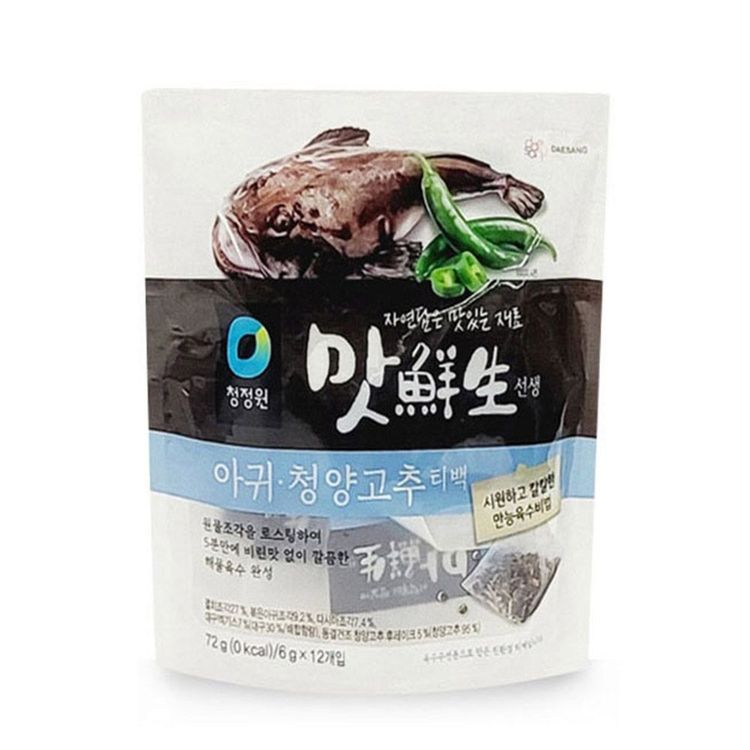 깔끔하고 담백한 해물육수 아귀 청양고추 티백 홈플러스 택배배송